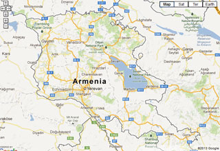 Mapa Google da Arménia Mapa Google da Arménia