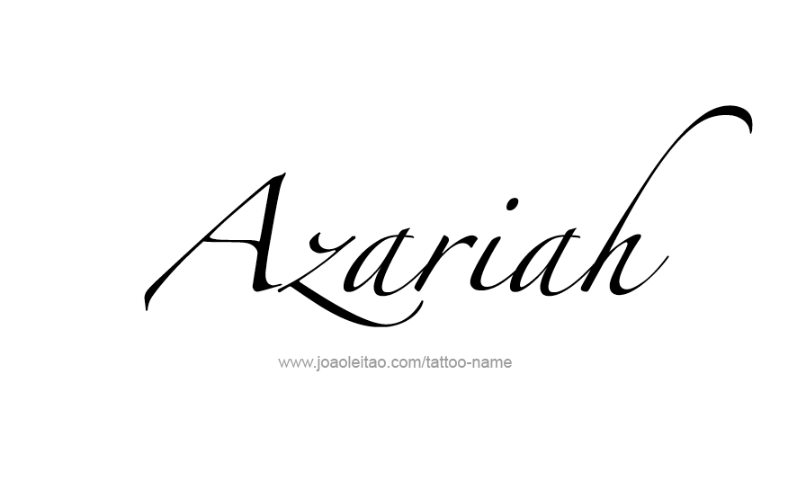 Azariah Name Tattoo Designs