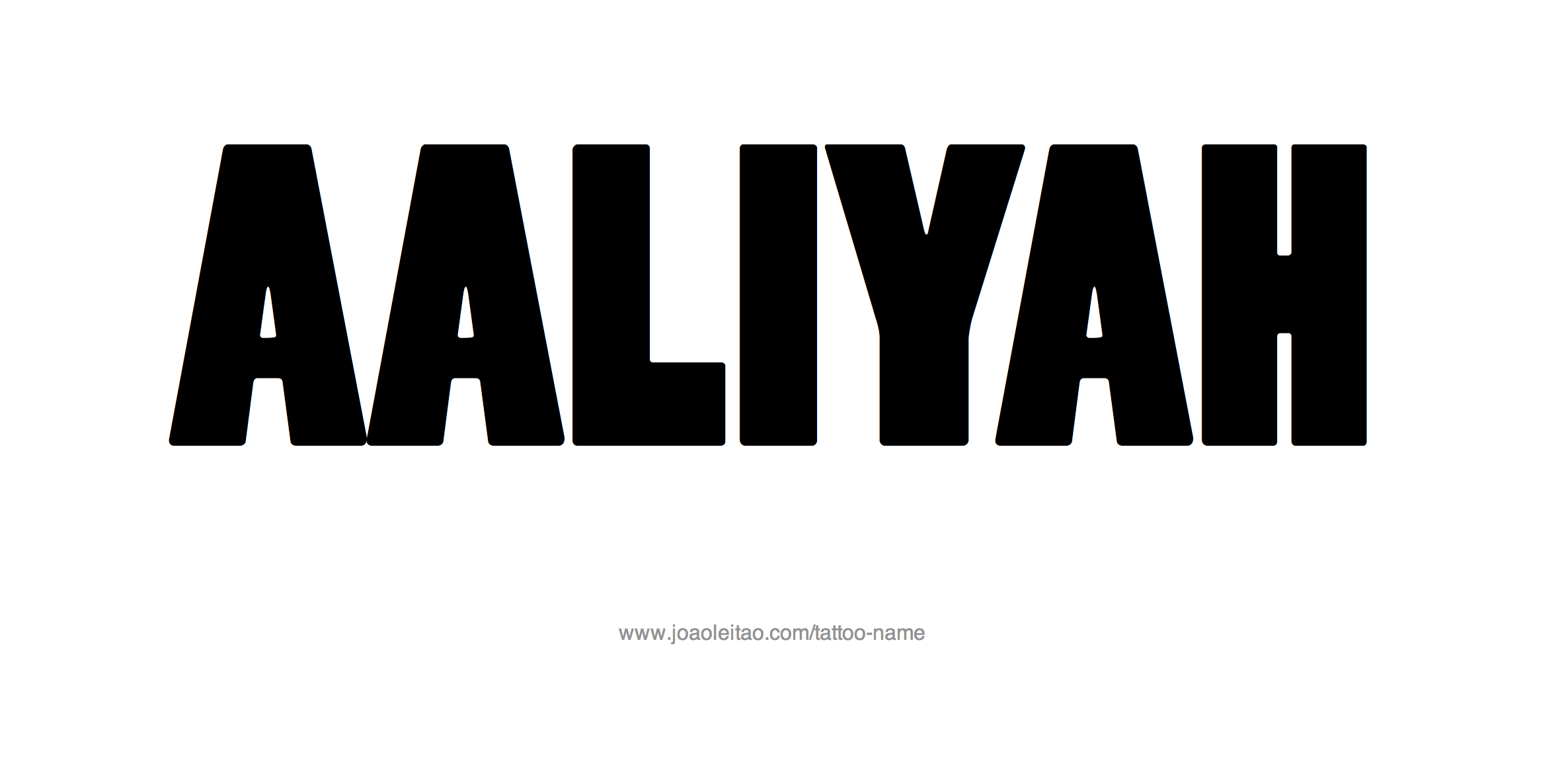 Aaliyah Name Tattoo Designs