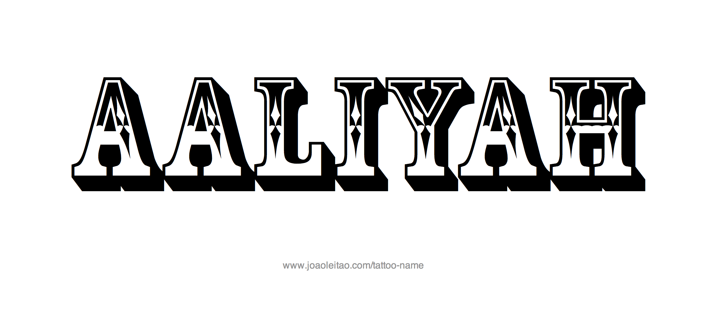 Aaliyah Name Tattoo Designs