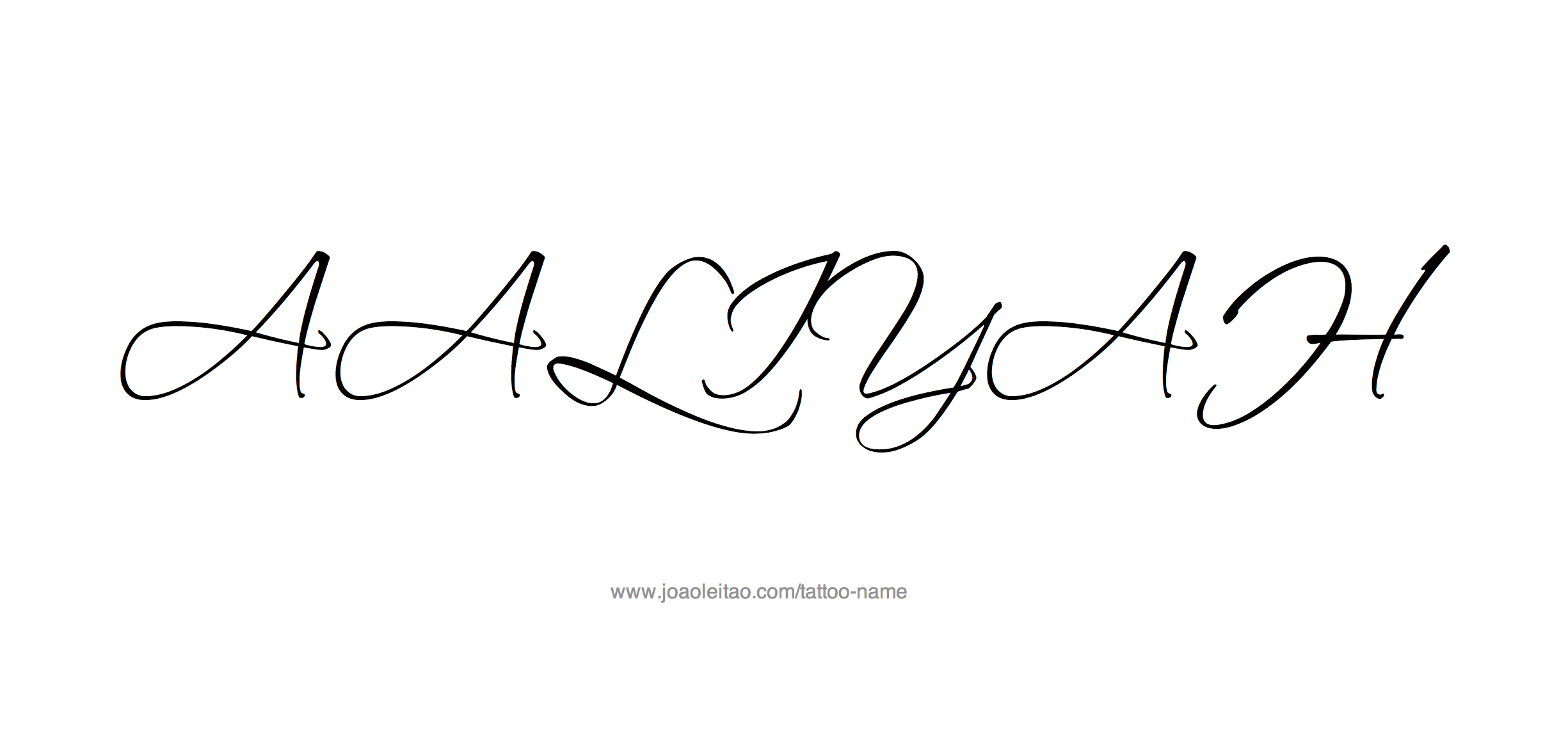 Aaliyah Name Tattoo Designs