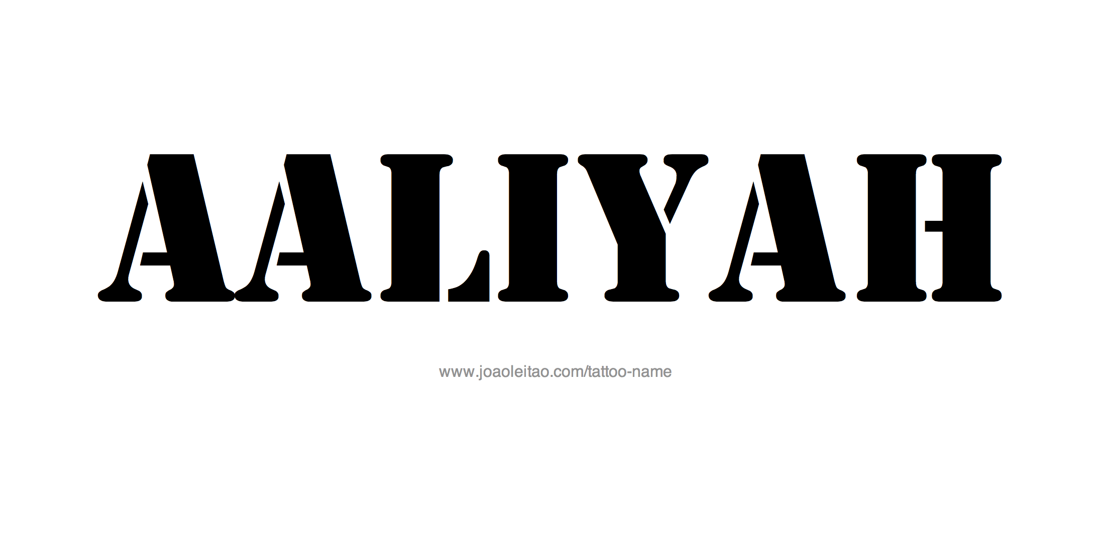 Aaliyah Name Tattoo Designs
