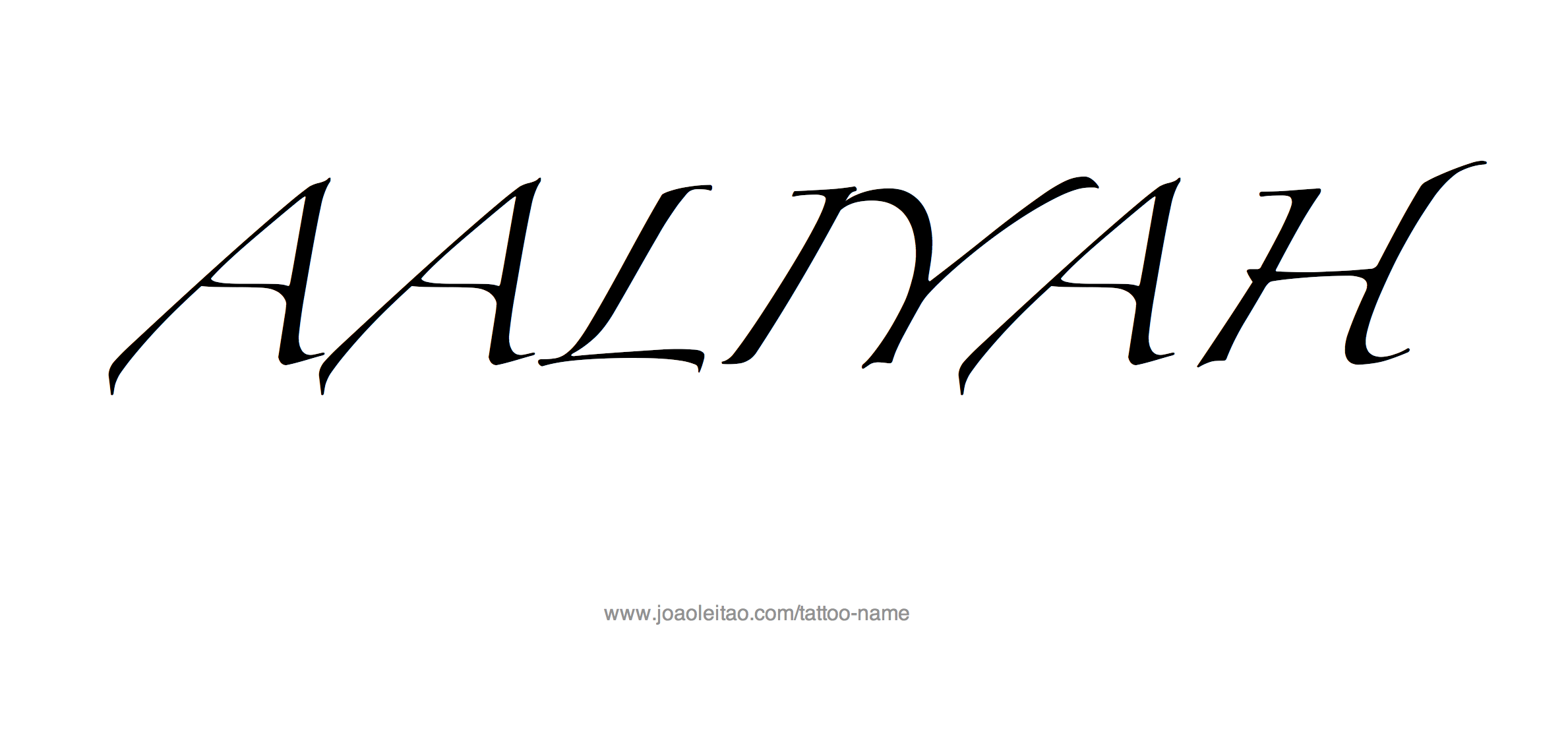Aaliyah Name Tattoo Designs