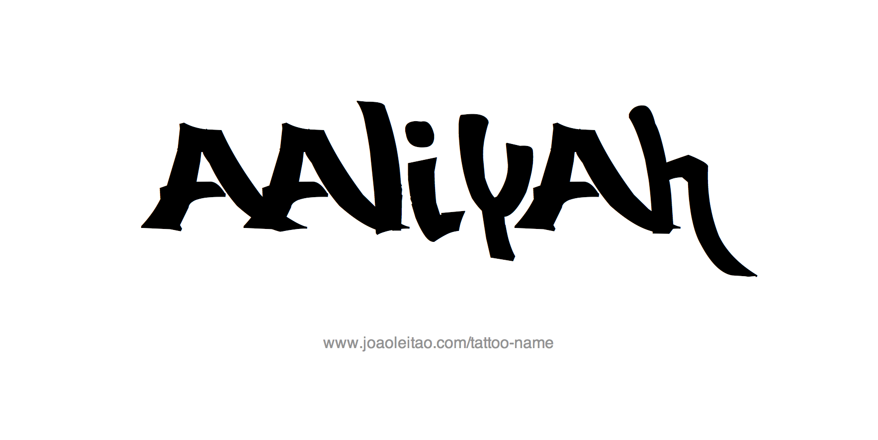 Aaliyah Name Tattoo Designs