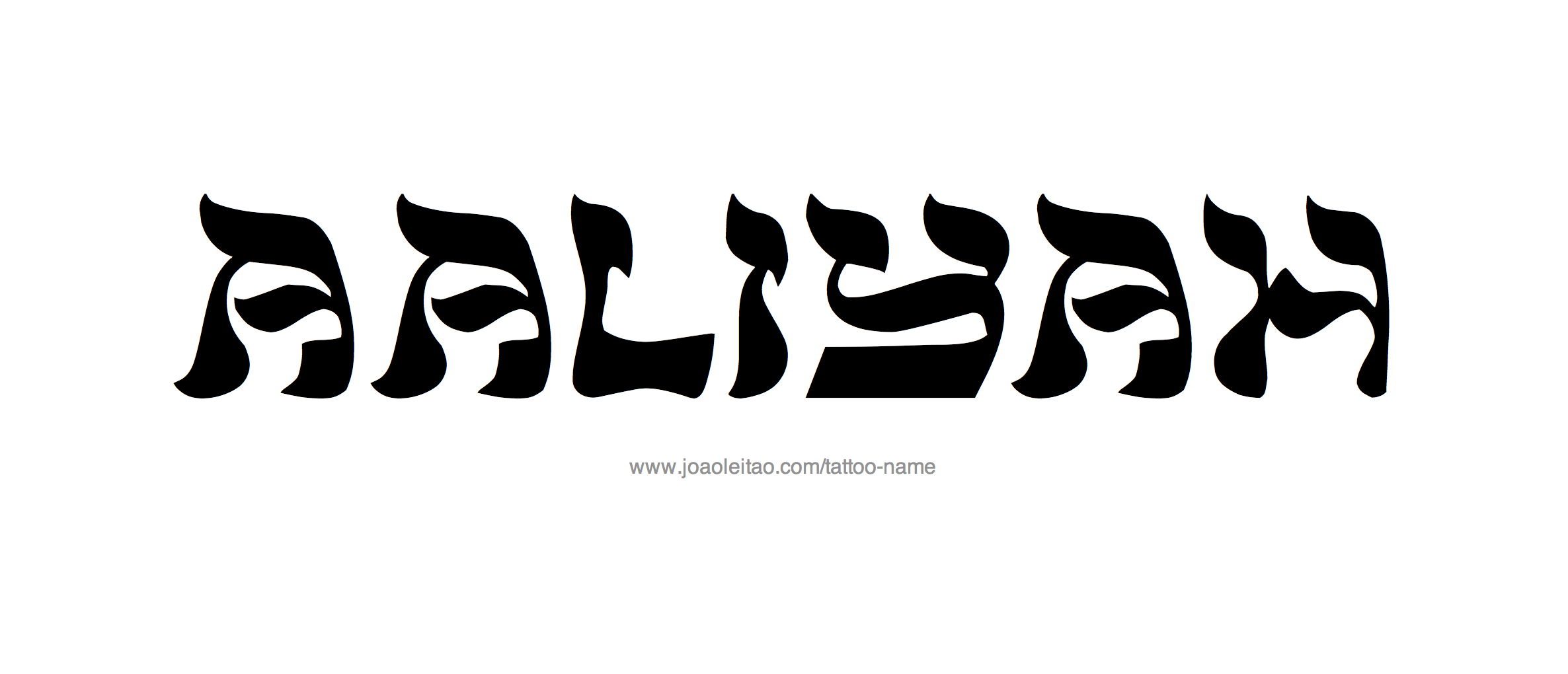 Aaliyah Name Tattoo Designs