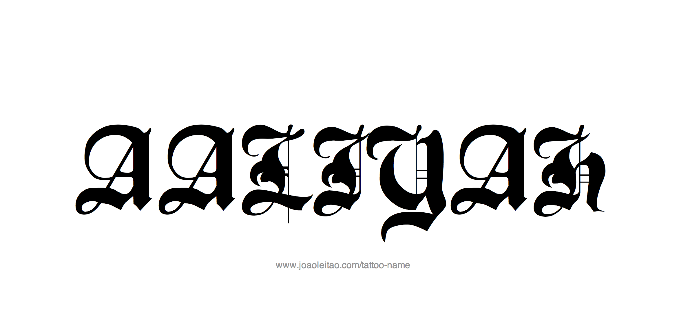 Aaliyah Name Tattoo Designs