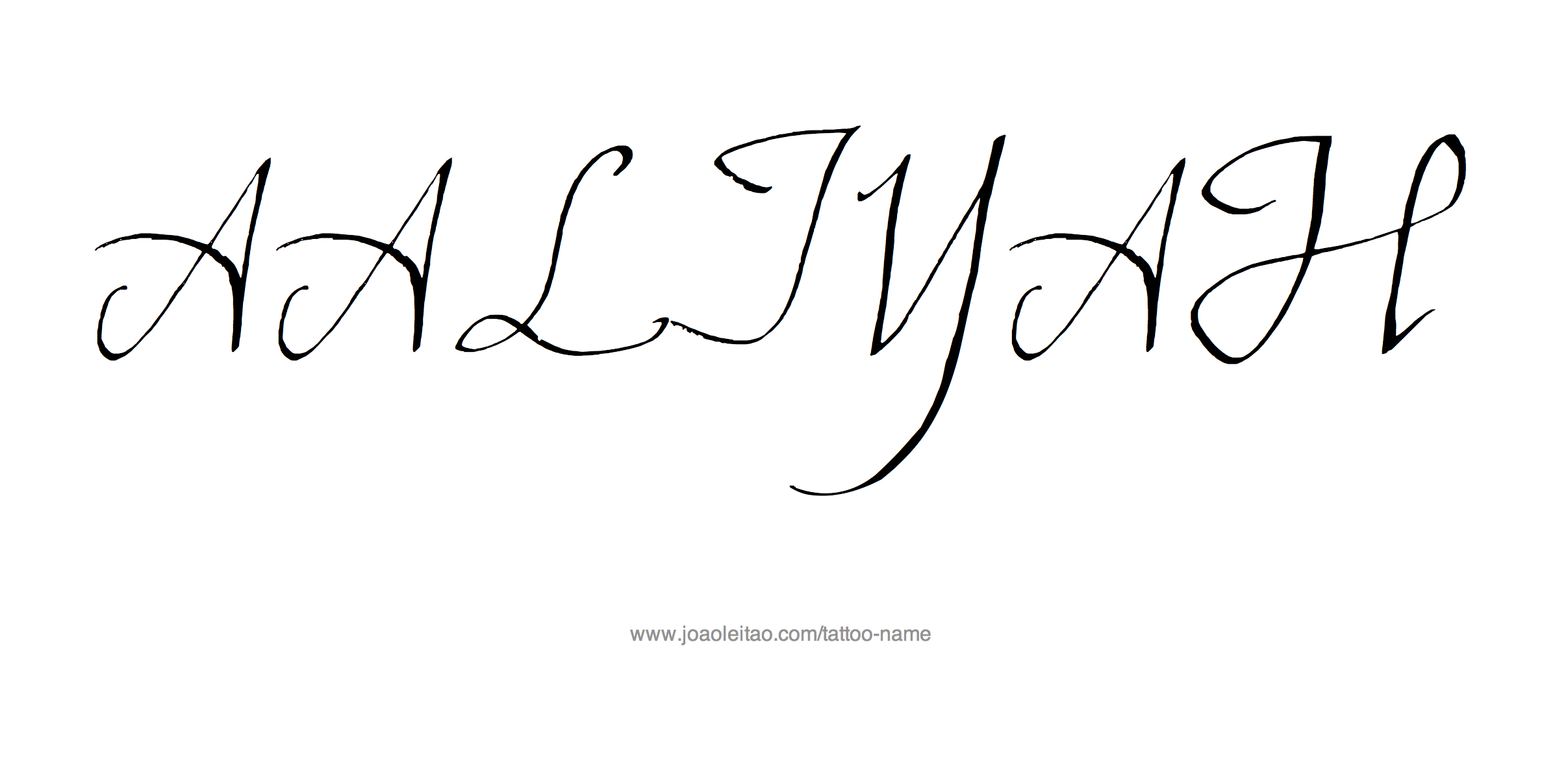 Aaliyah Name Tattoo Designs