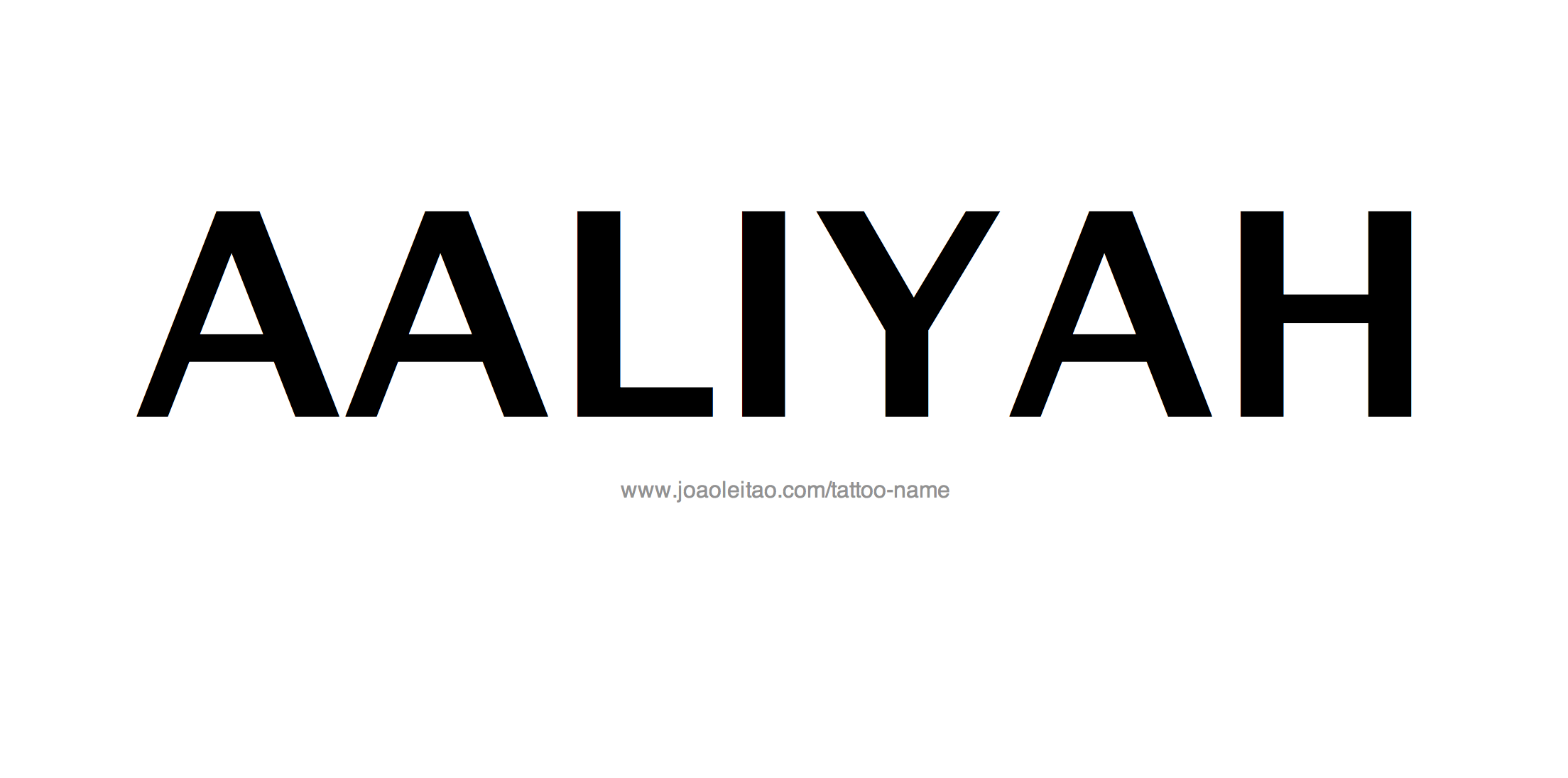 Aaliyah Name Tattoo Designs
