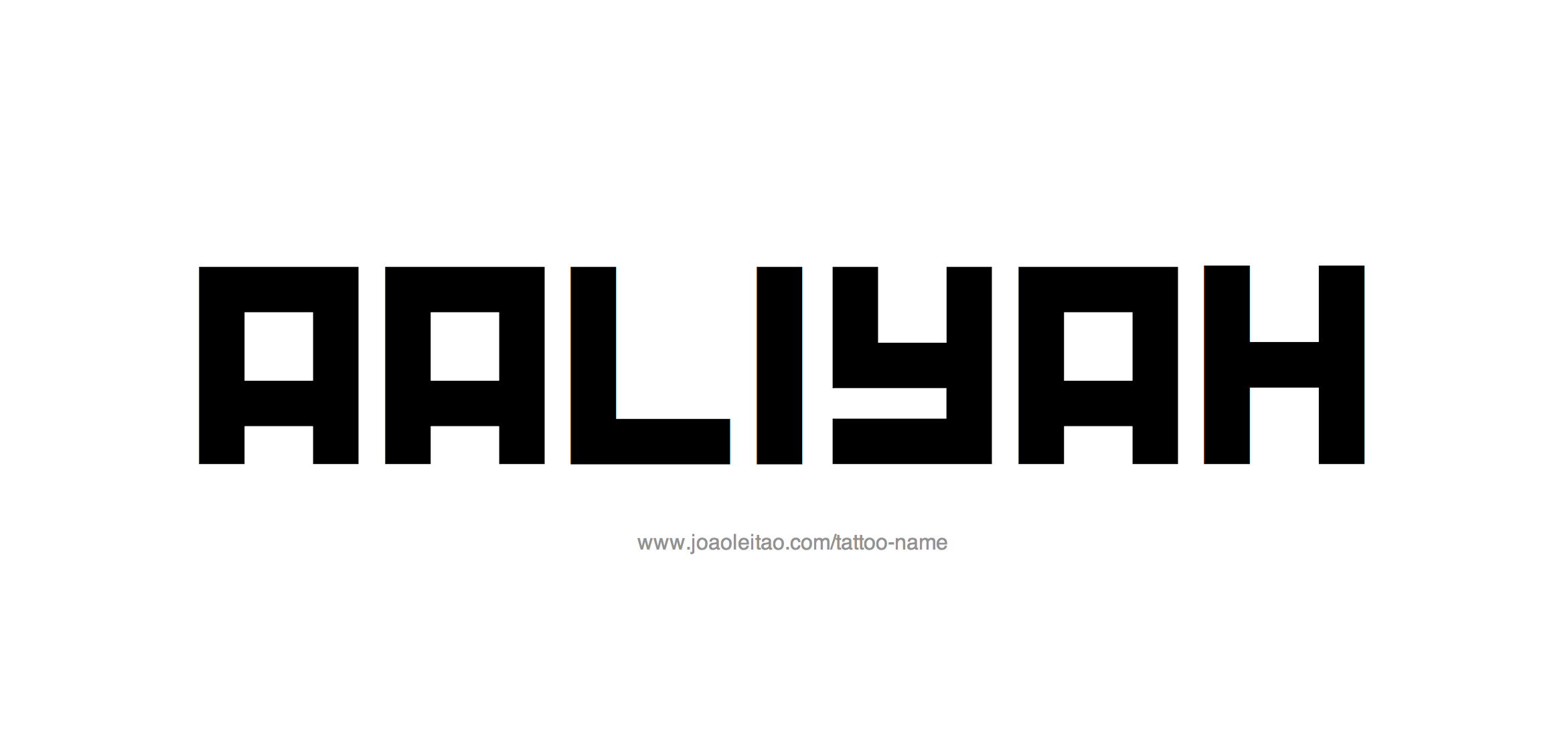 Aaliyah Name Tattoo Designs