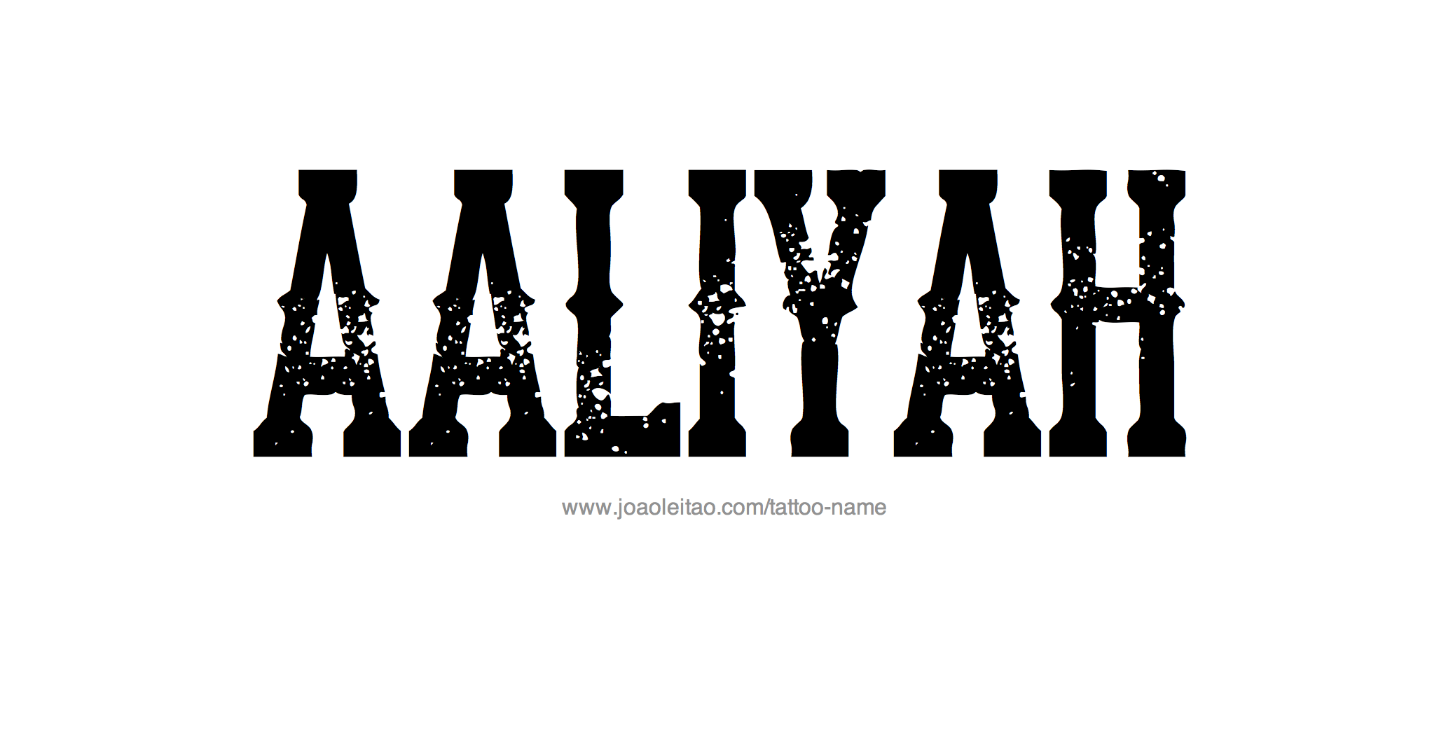 Aaliyah Name Tattoo Designs