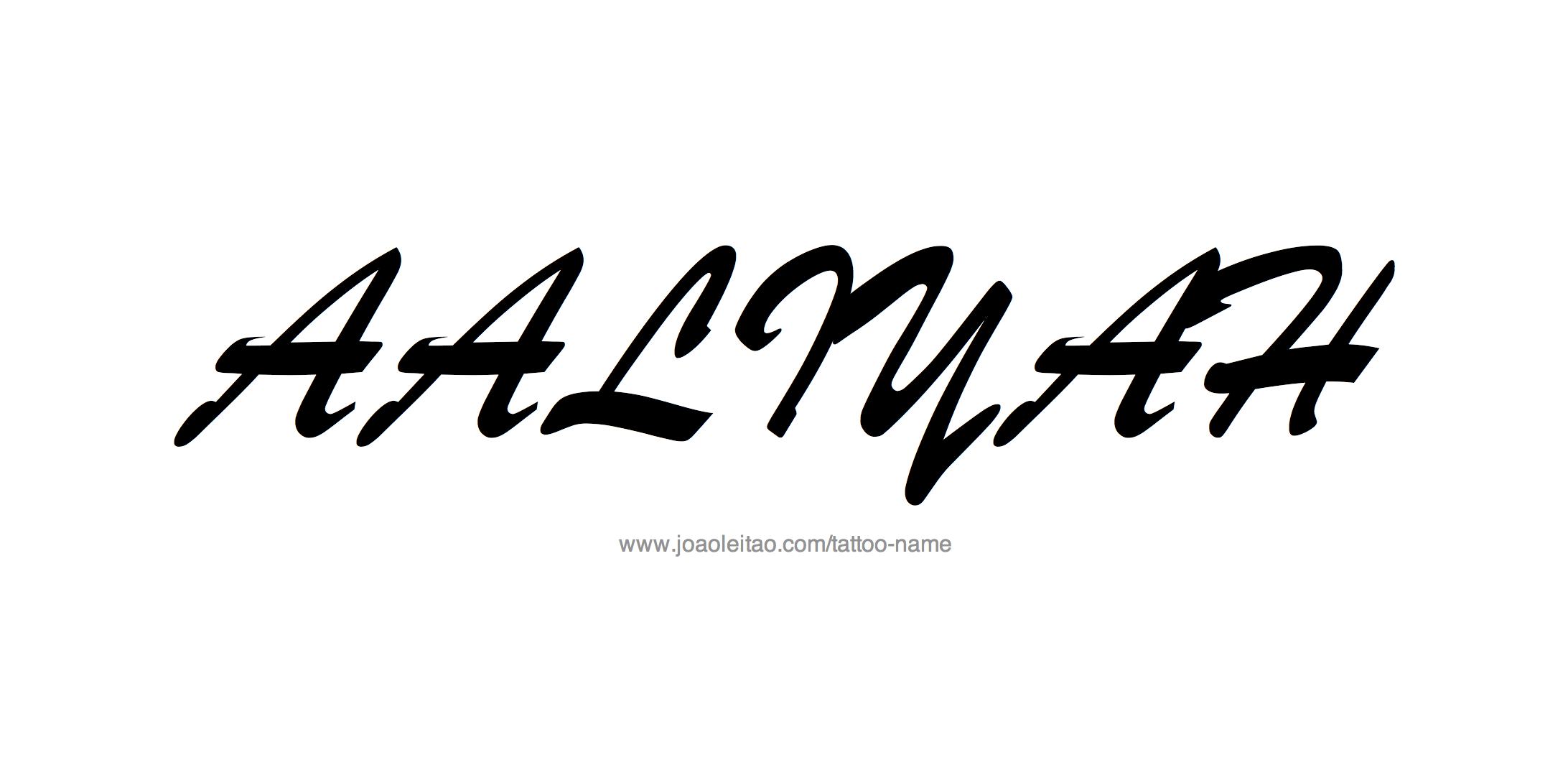 Aaliyah Name Tattoo Designs
