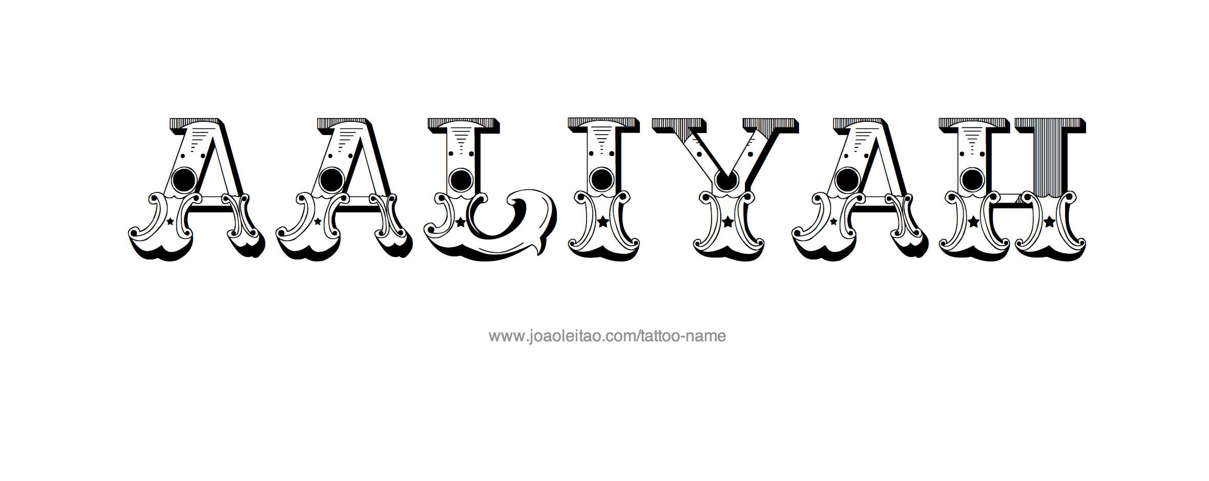 Aaliyah Name Tattoo Designs