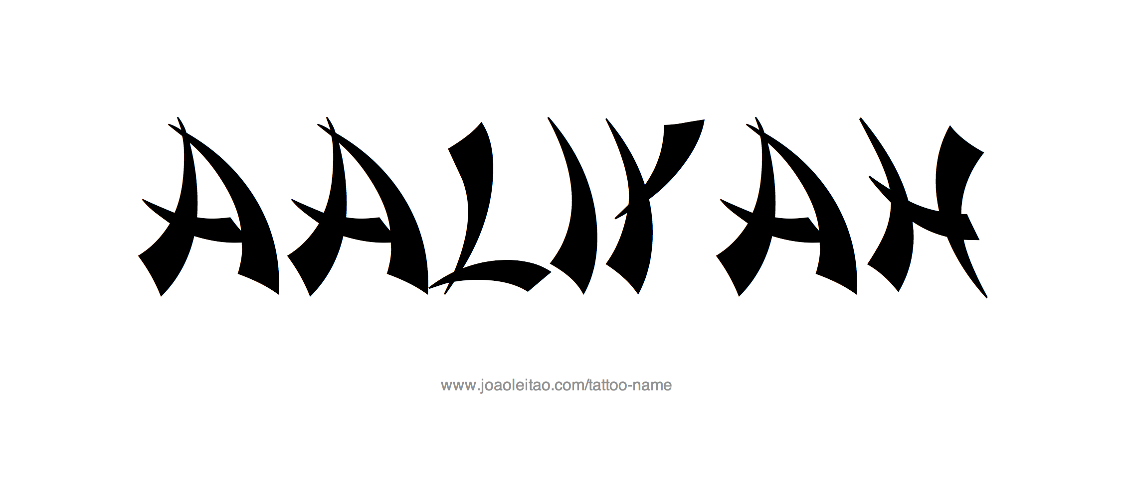 Aaliyah Name Tattoo Designs