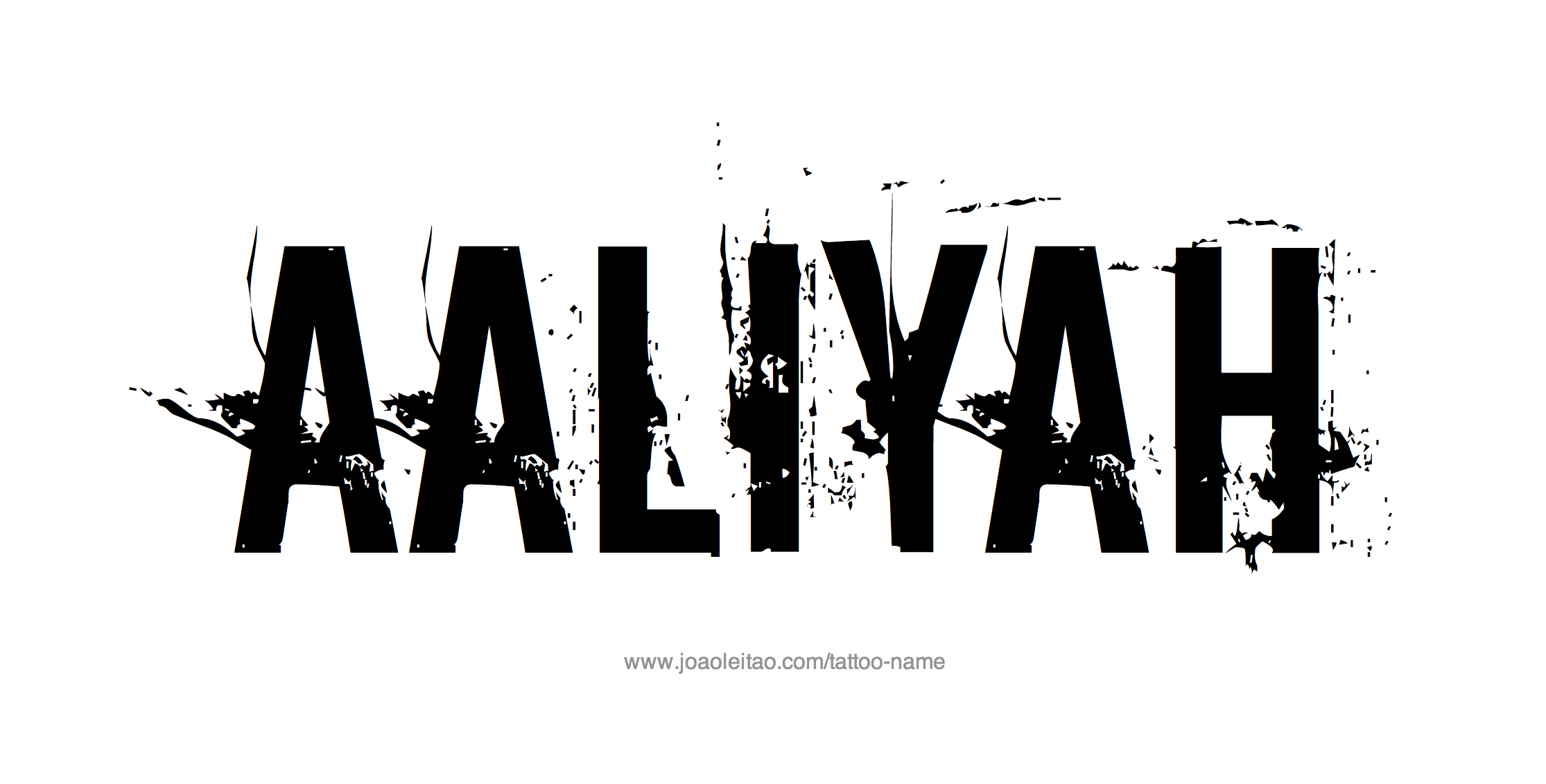 Aaliyah Name Tattoo Designs
