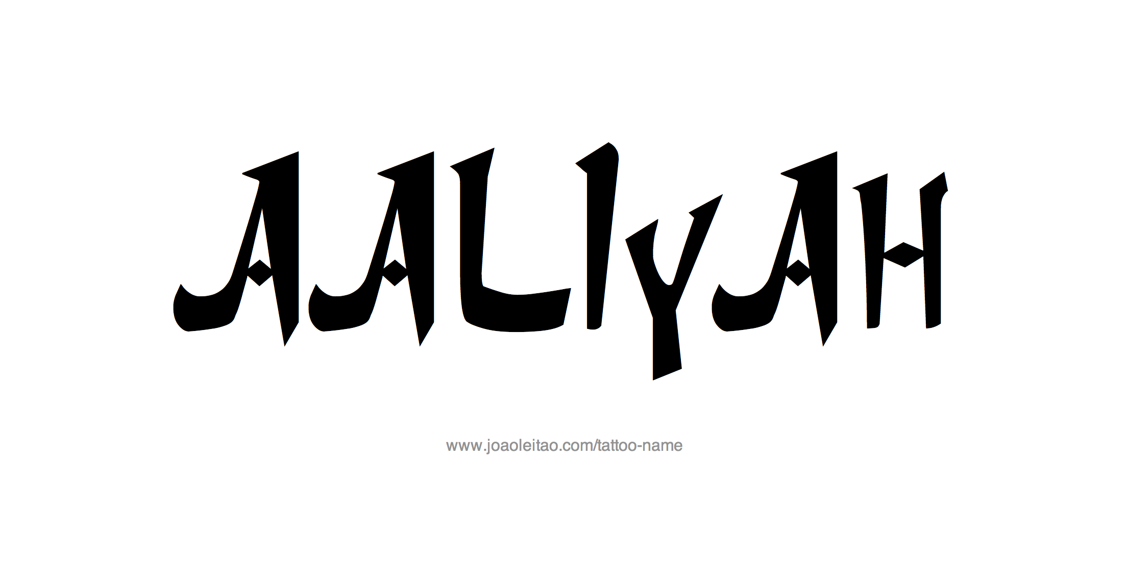 Aaliyah Name Tattoo Designs
