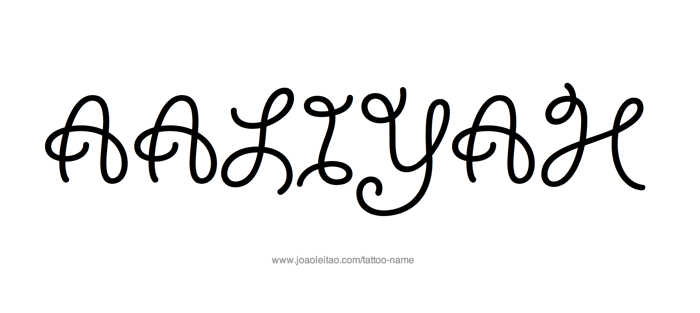 Aaliyah Name Tattoo Designs