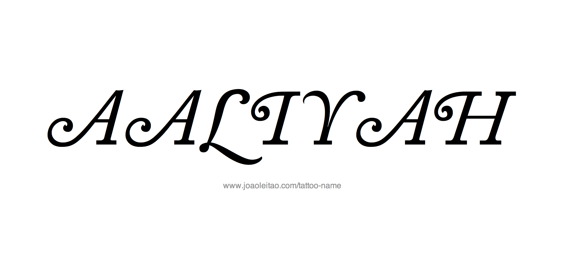 Aaliyah Name Tattoo Designs
