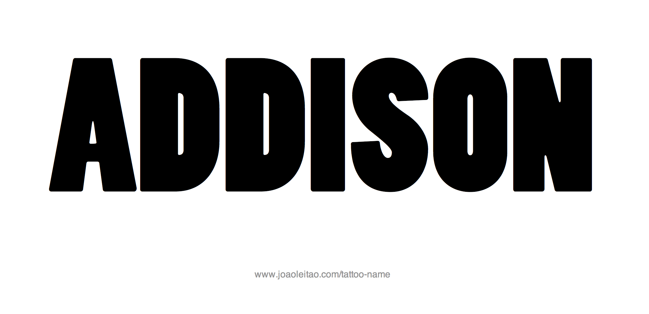 Addison Name Tattoo Designs