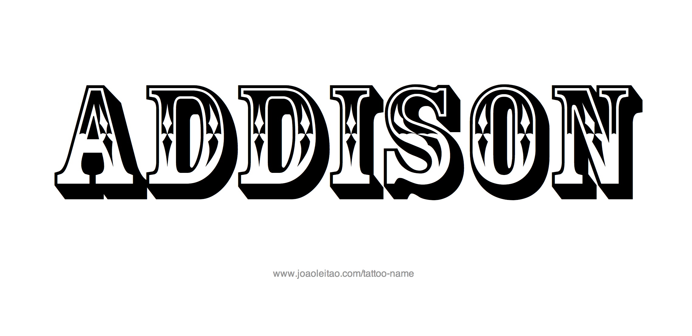 Addison Name Tattoo Designs