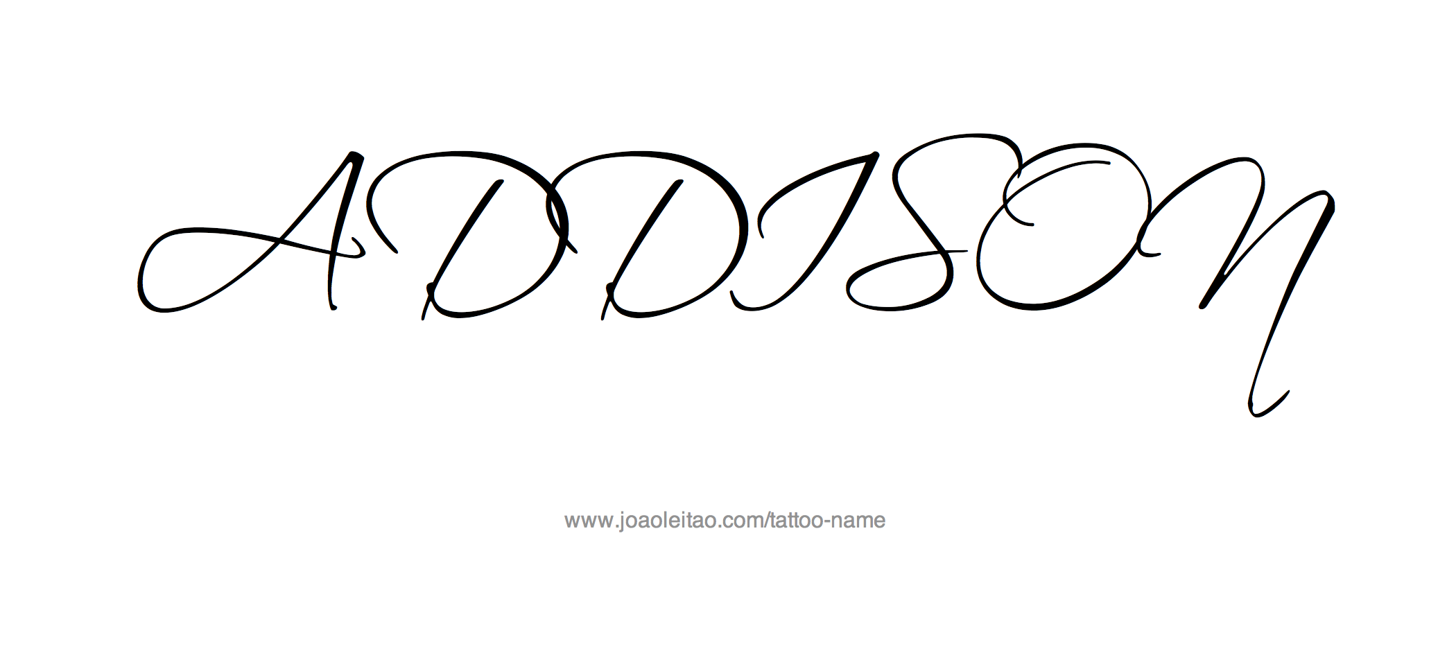 Addison Name Tattoo Designs