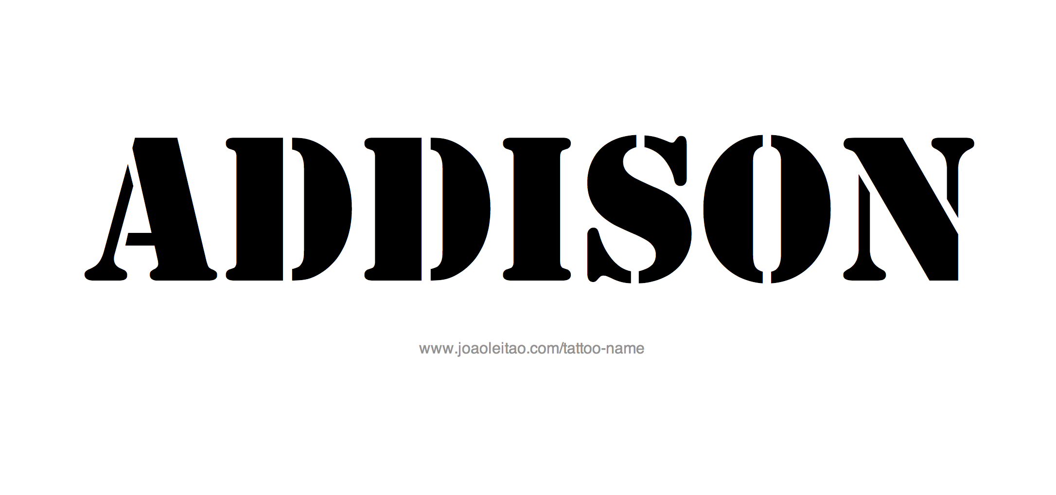 Addison Name Tattoo Designs