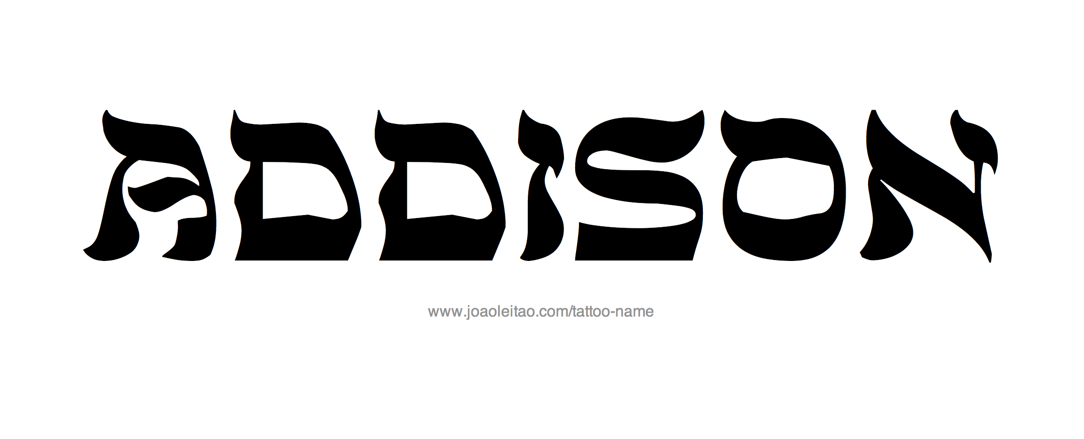 Addison Name Tattoo Designs