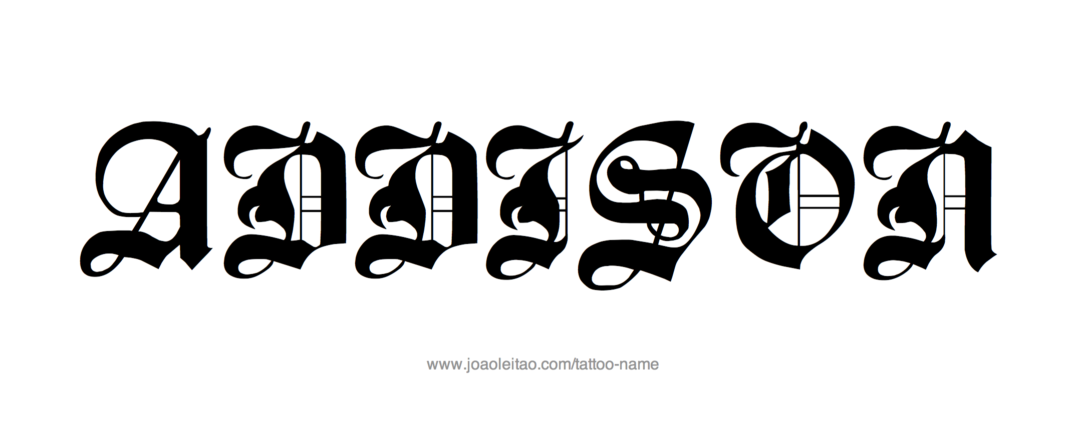 Addison Name Tattoo Designs