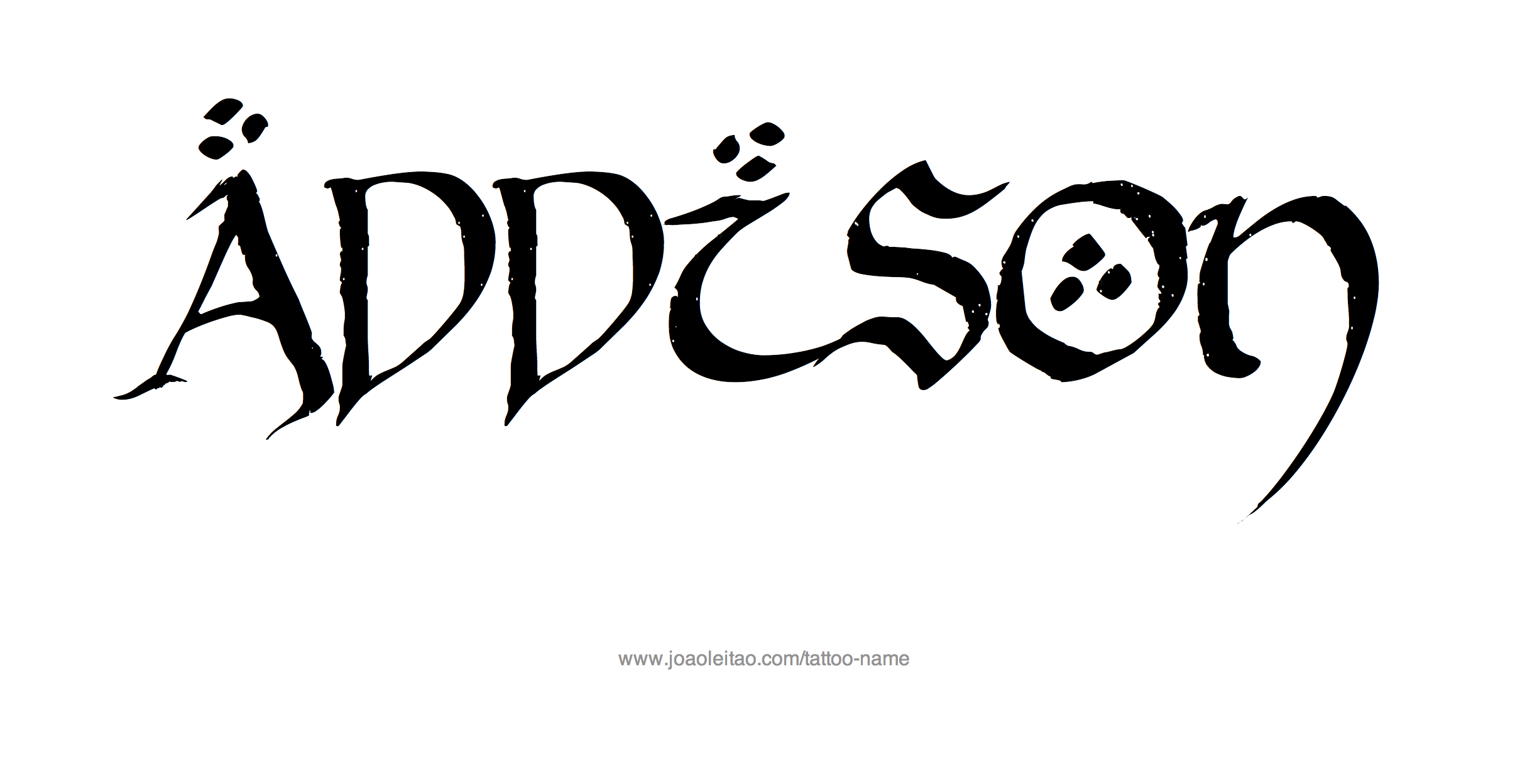 Addison Name Tattoo Designs