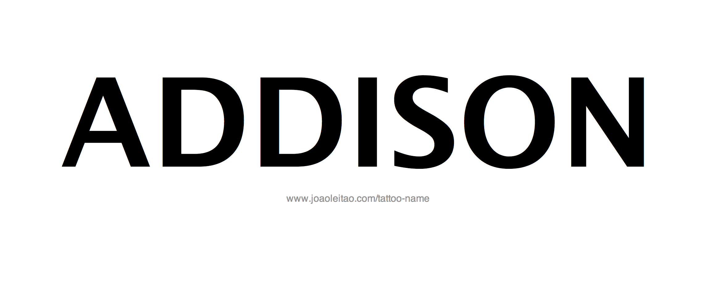 Addison Name Tattoo Designs