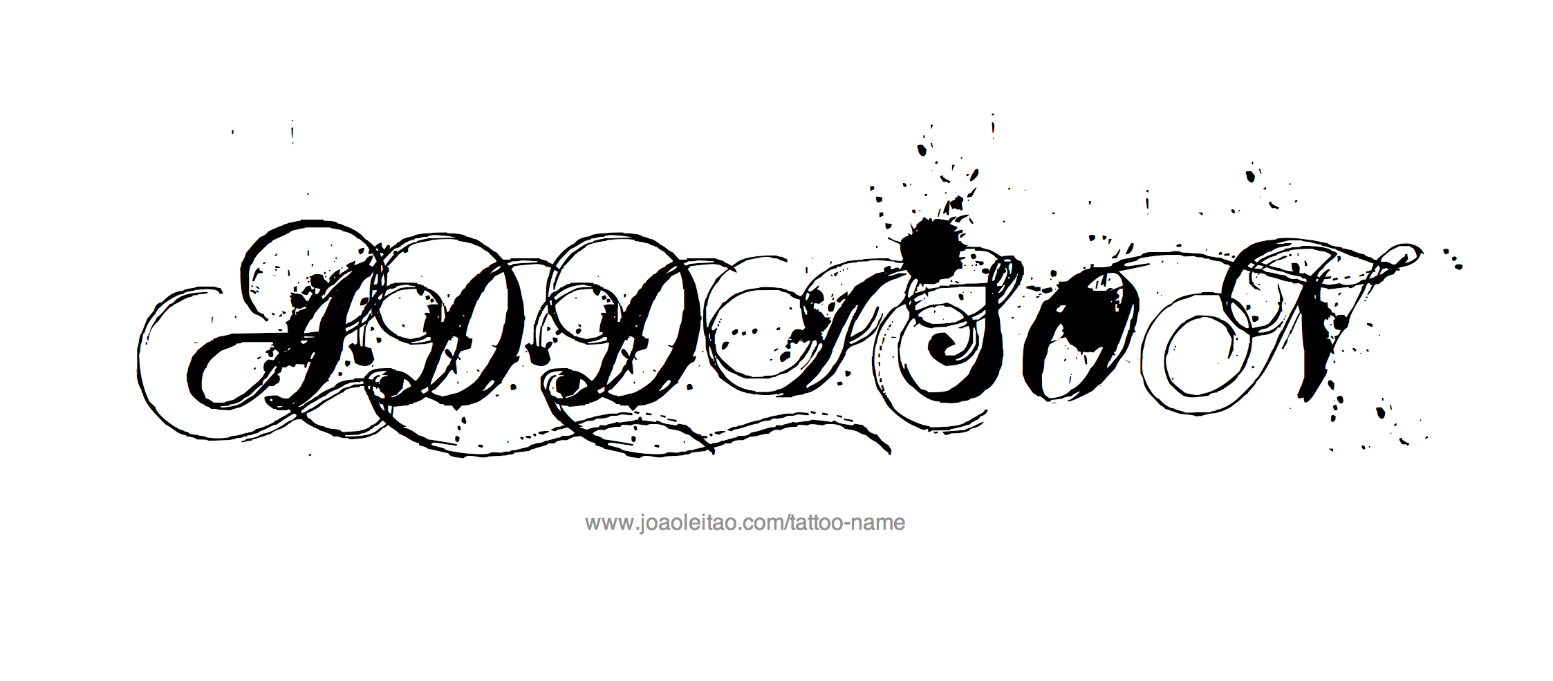 Addison Name Tattoo Designs