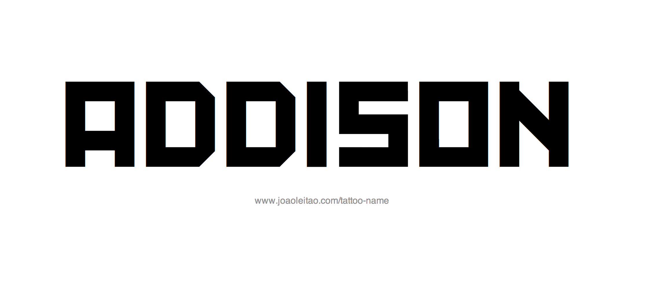 Addison Name Tattoo Designs