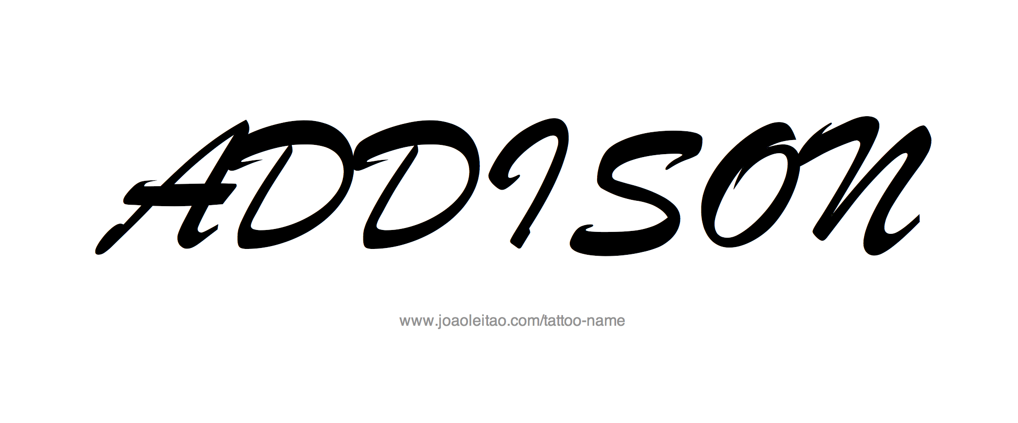 Addison Name Tattoo Designs