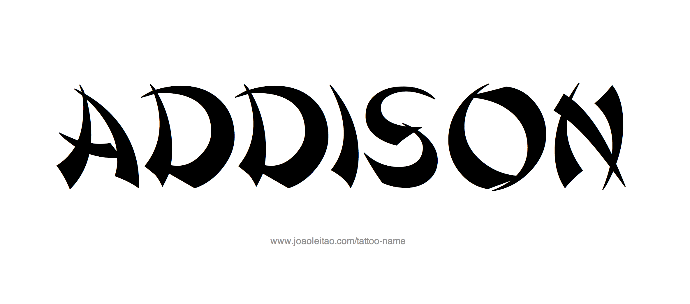 Addison Name Tattoo Designs