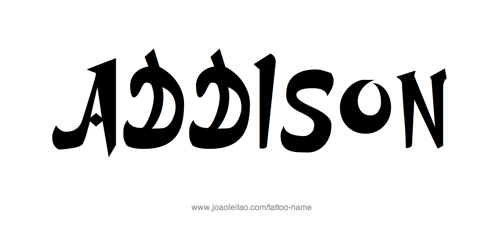 Addison Name Tattoo Designs