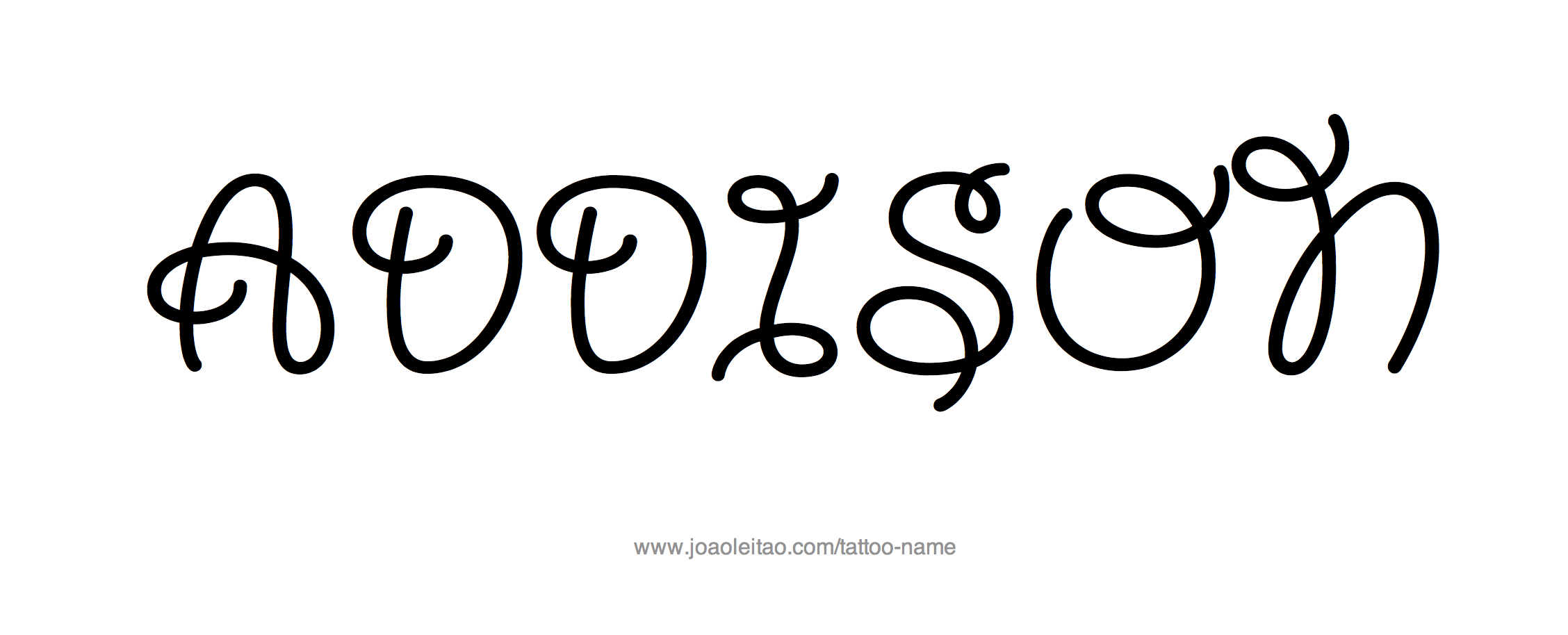 Addison Name Tattoo Designs