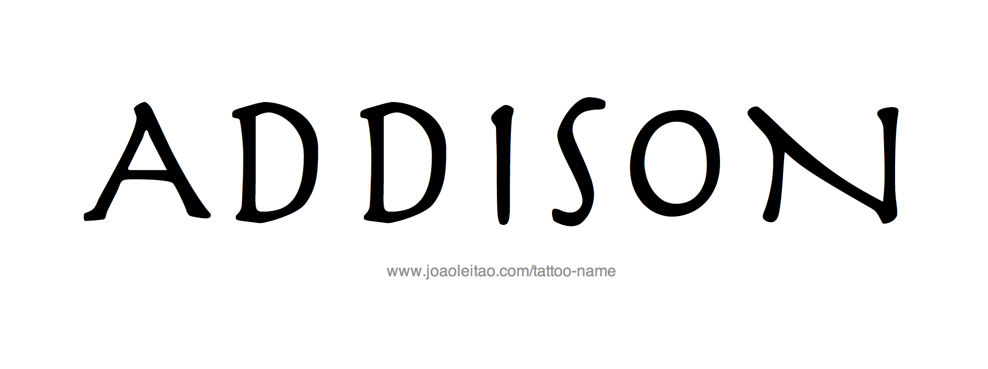 Addison Name Tattoo Designs