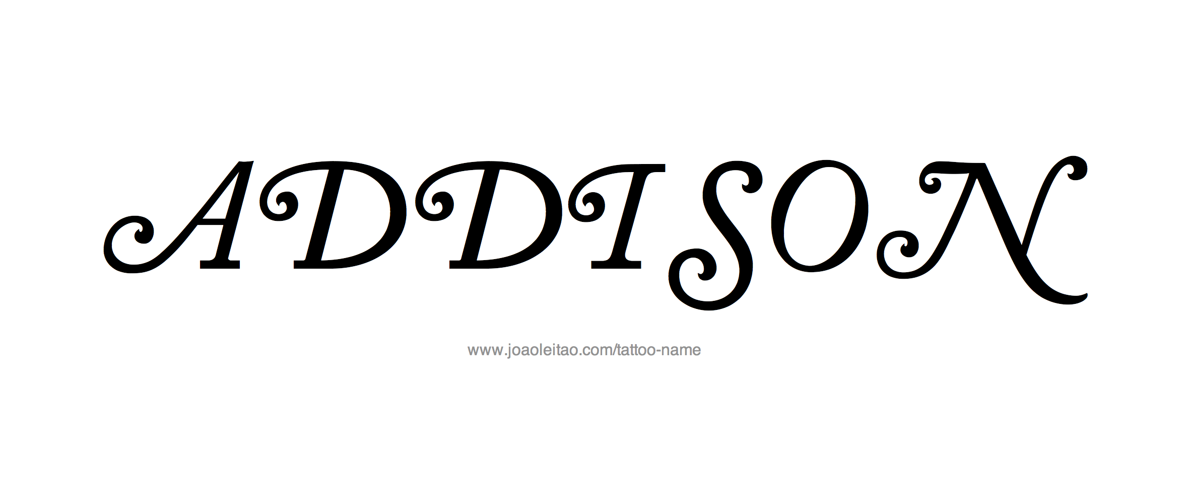 Addison Name Tattoo Designs