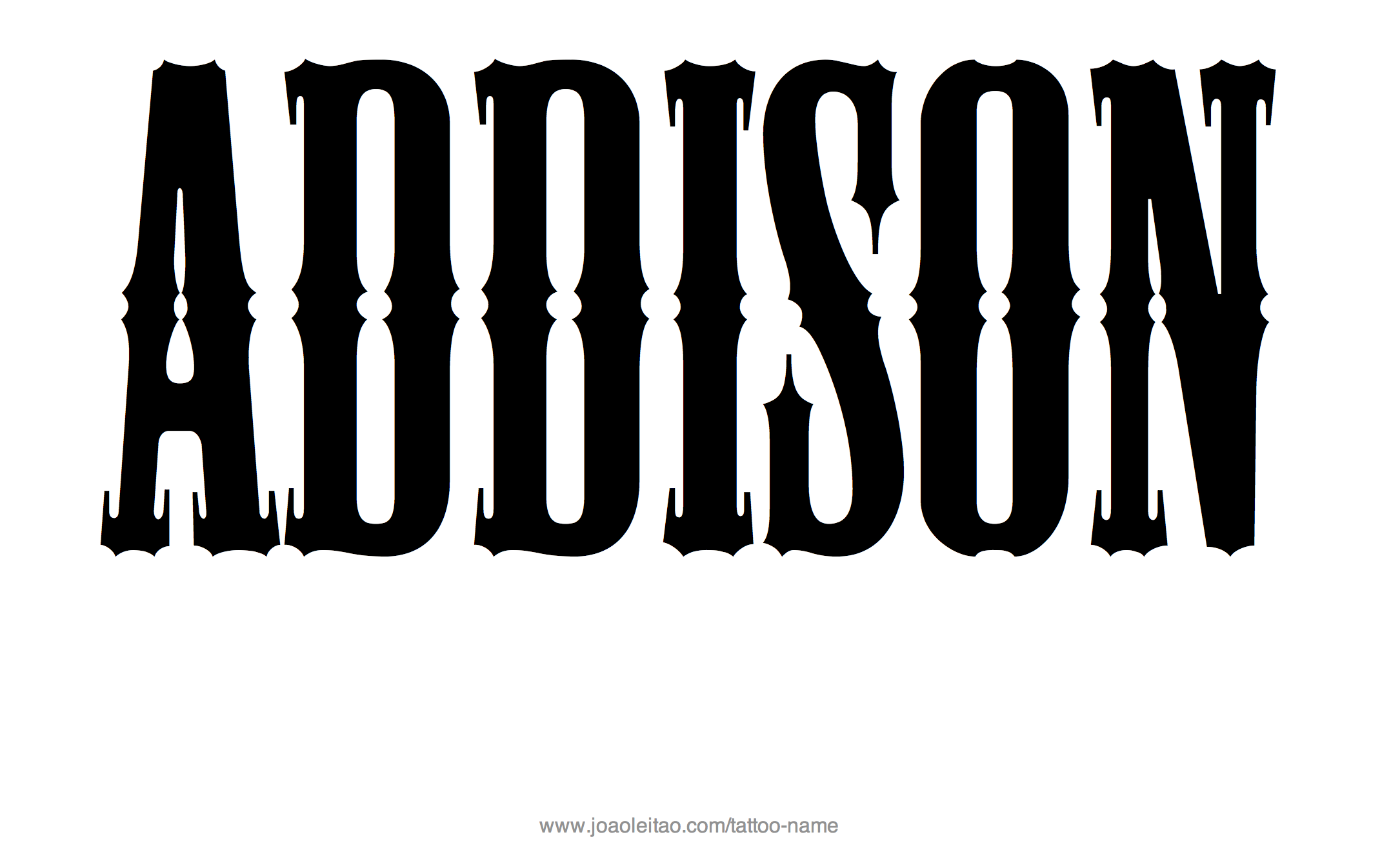 Addison Name Tattoo Designs