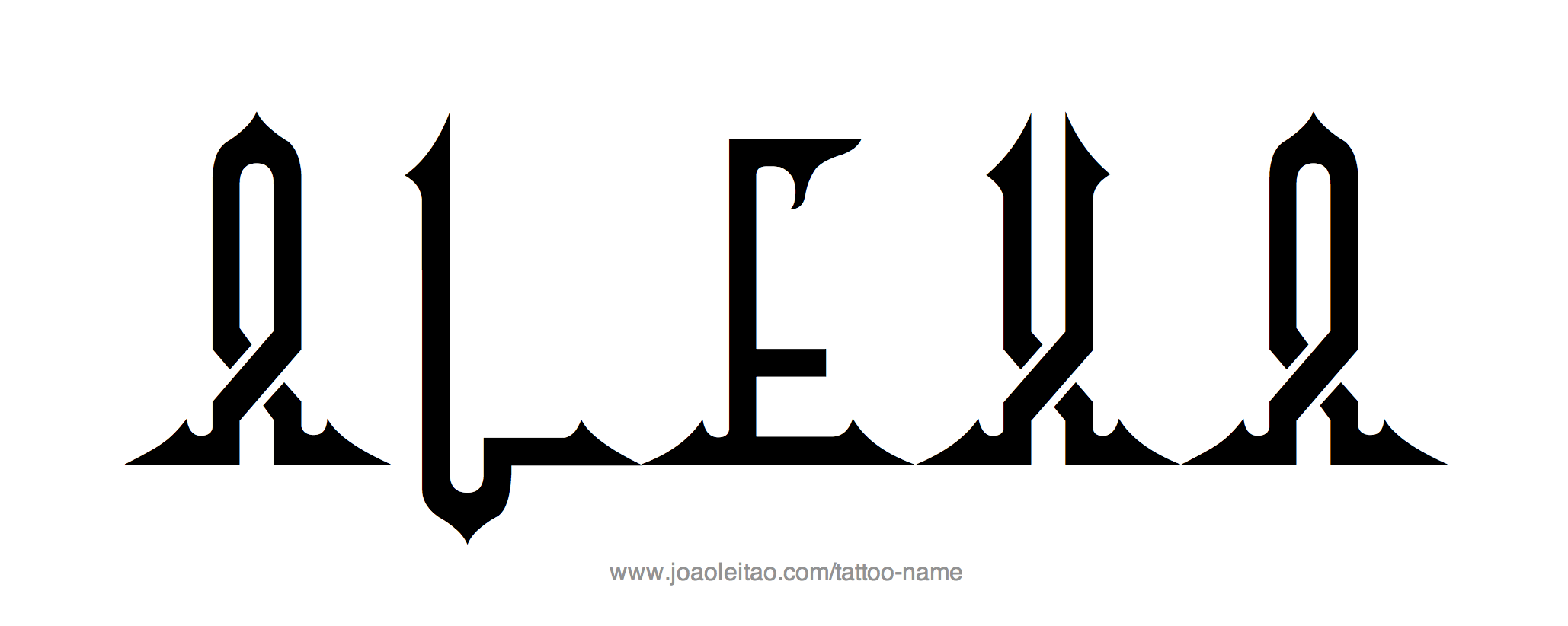 Alexa Name Tattoo Designs
