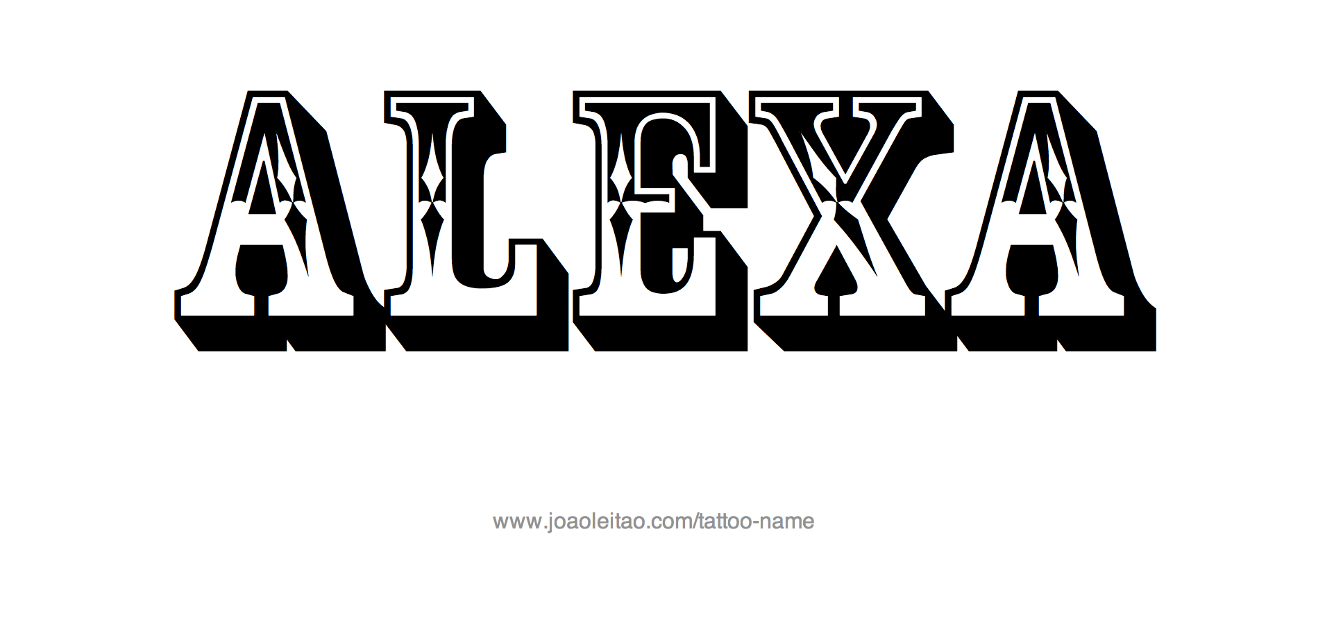 Alexa Name Tattoo Designs