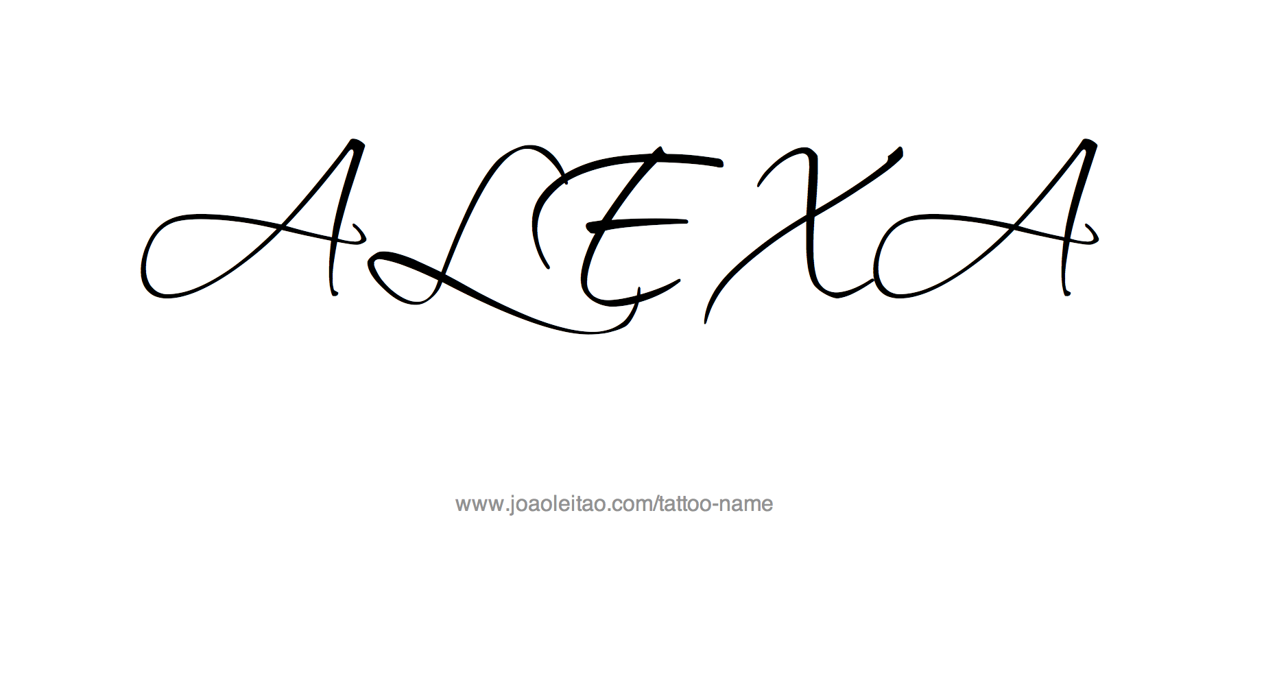 Alexa Name Tattoo Designs
