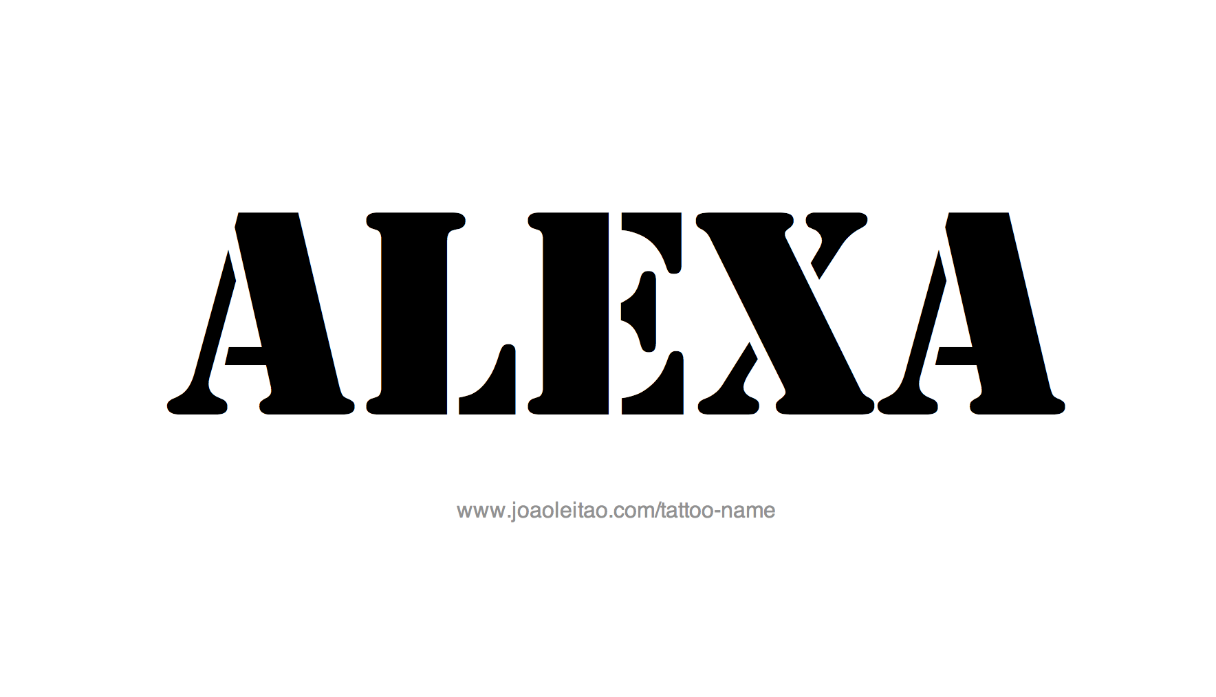 Alexa Name Tattoo Designs