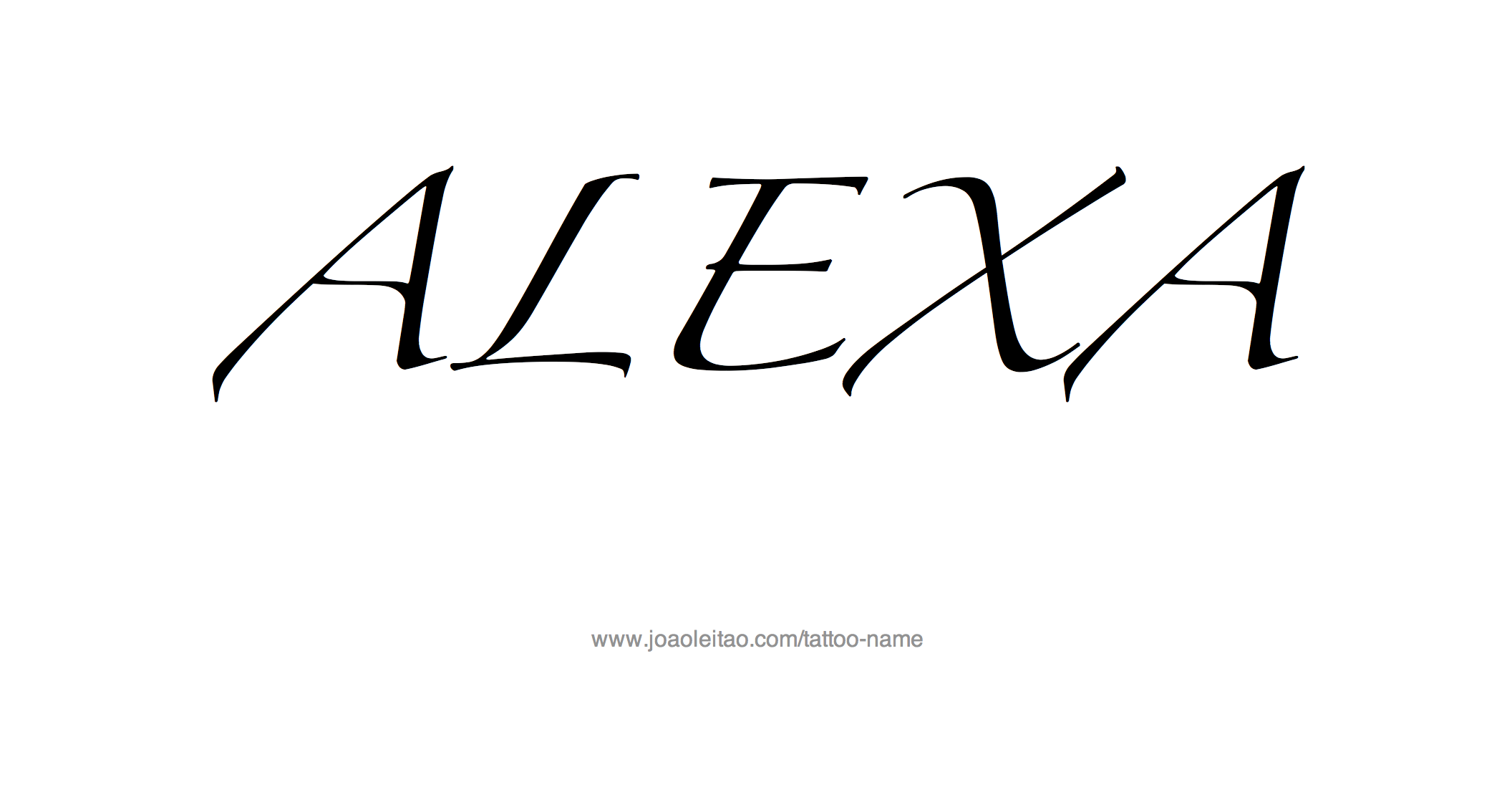 Alexa Name Tattoo Designs