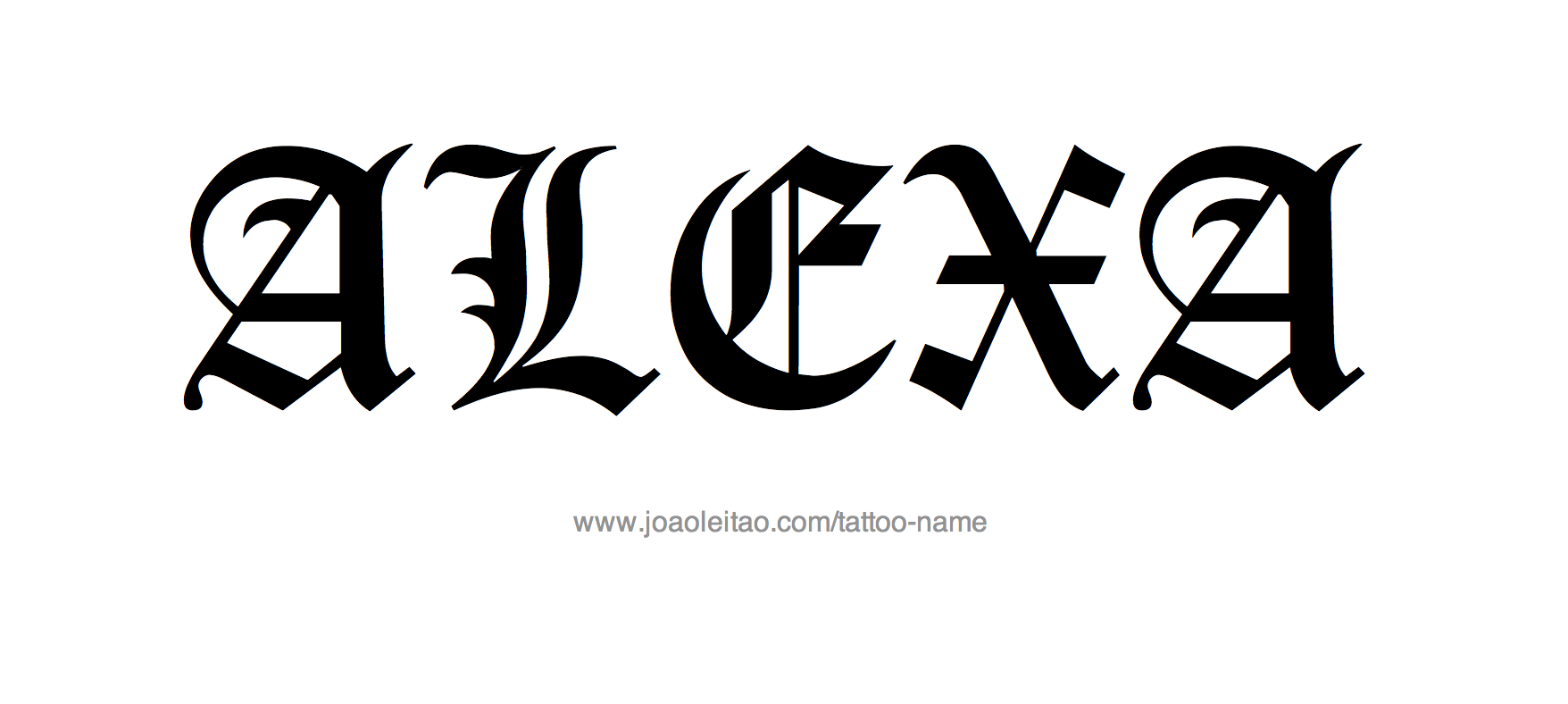 Alexa Name Tattoo Designs