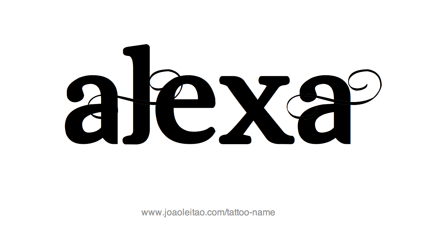 Alexa Name Tattoo Designs