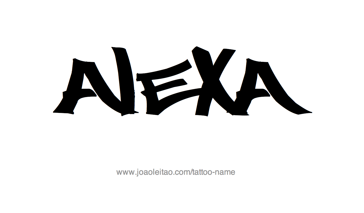 Alexa Name Tattoo Designs