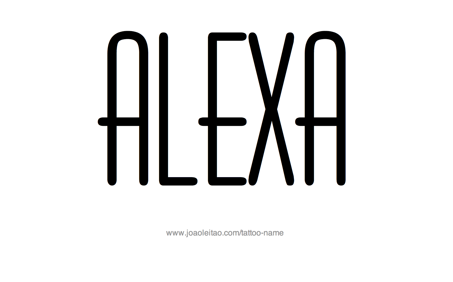 Alexa Name Tattoo Designs