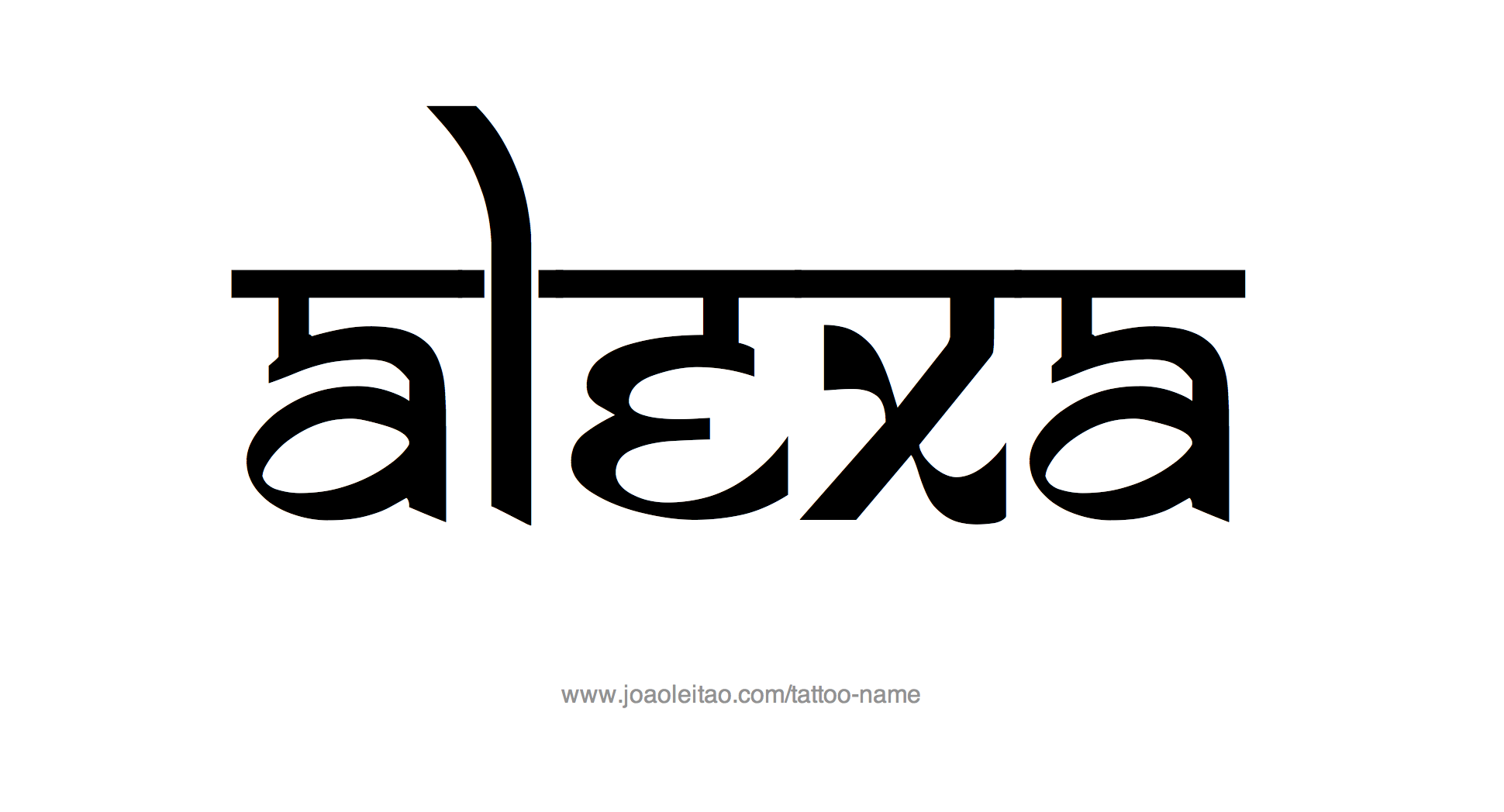 Alexa Name Tattoo Designs