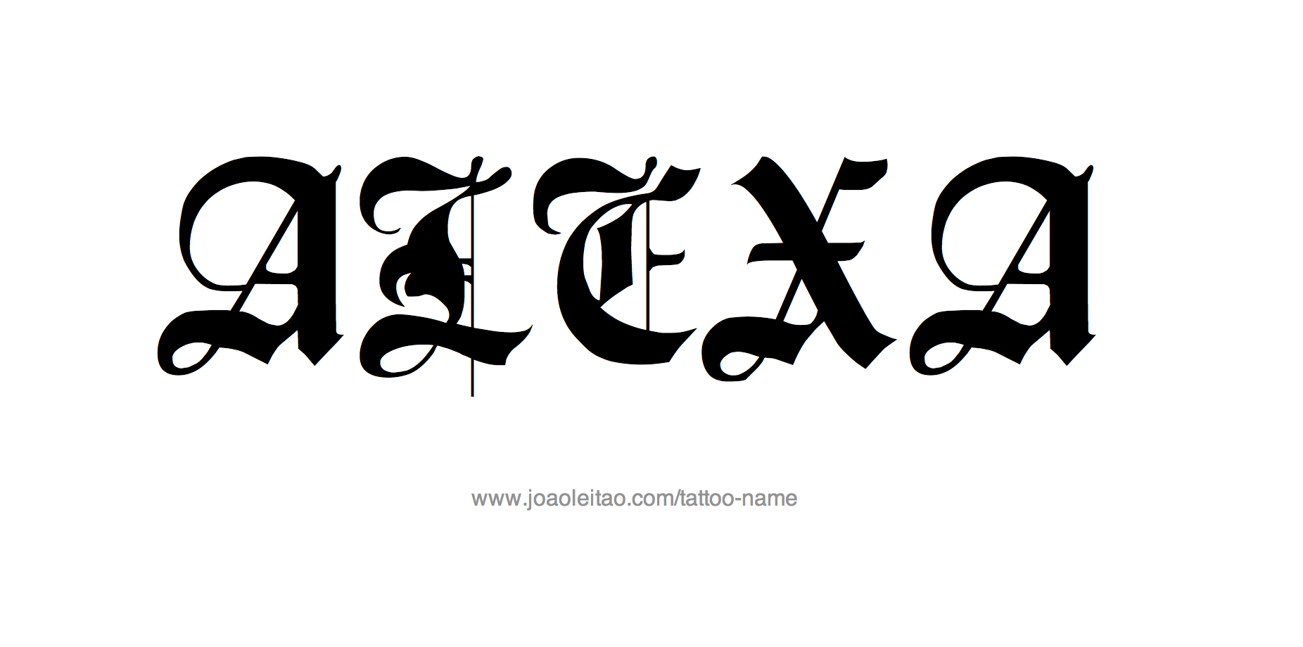 Alexa Name Tattoo Designs