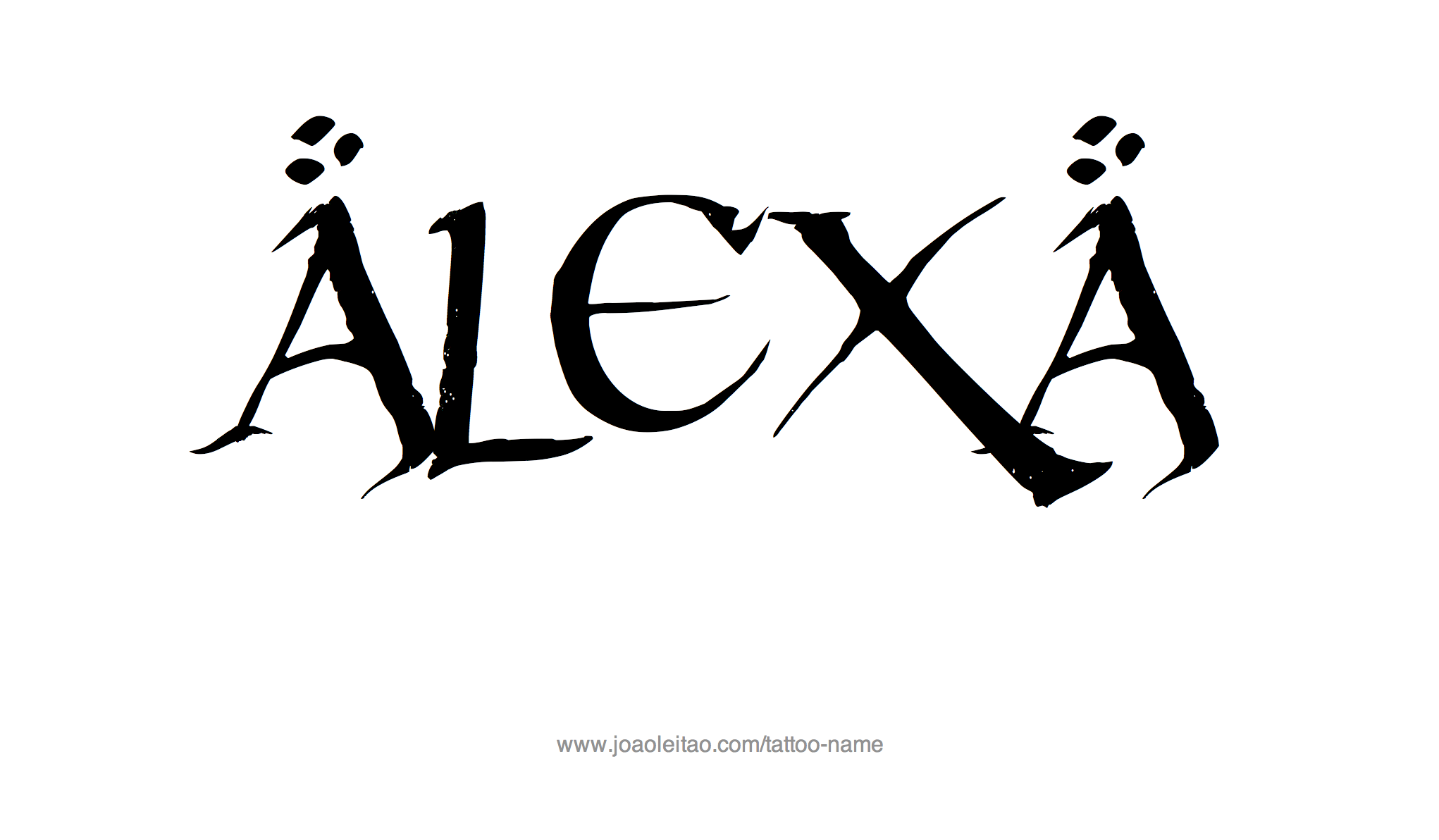 Alexa Name Tattoo Designs